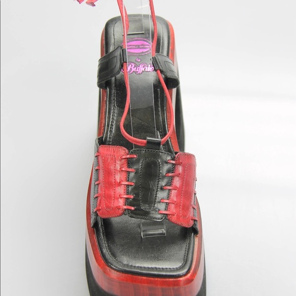 Buffalo London | Shoes | Vintage Platform Shoes Sandals Rave Club Dance ...